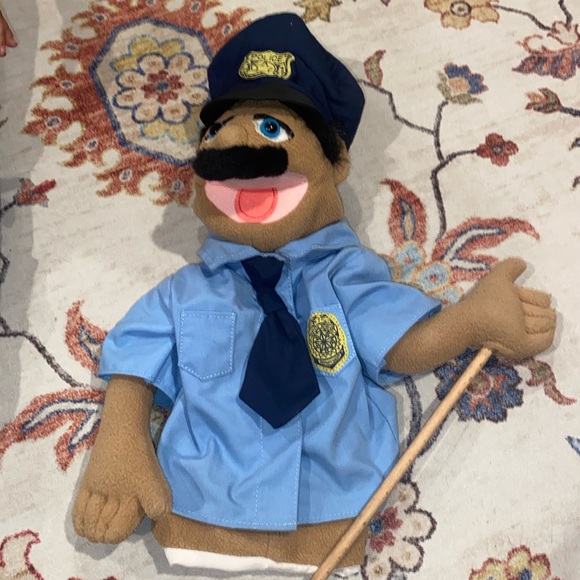 Melissa & Doug | Toys | Melissa Doug Police Officer Hand Puppet Stick ...